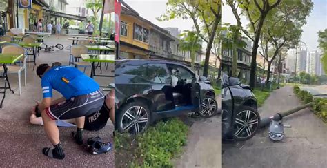Bmw Loses Control And Crashes Into Jalan Kayu Restaurant 1 Person Sent