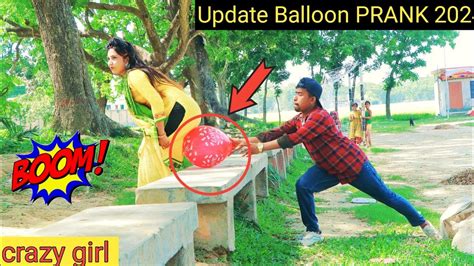 Update Balloon Prank On Cute Girl With Popping Balloon Prank Funny