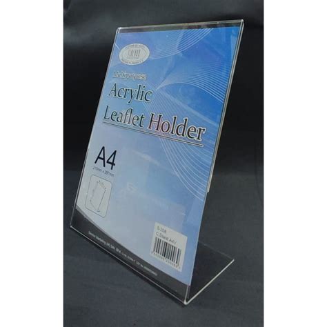 Acrylic Display Leaflet Holder L A4v L Shape Vertical Brochure