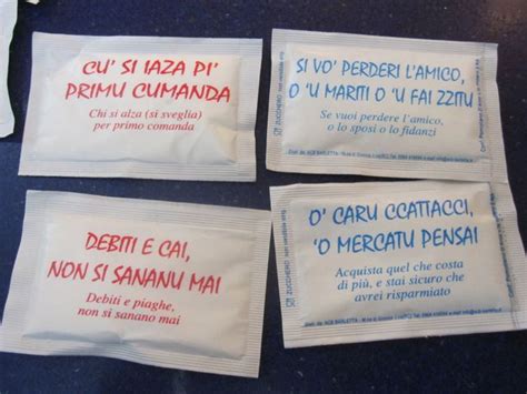 Wisdom On A Sugar Packet Calabrian Proverbs Calabria The Other Italy