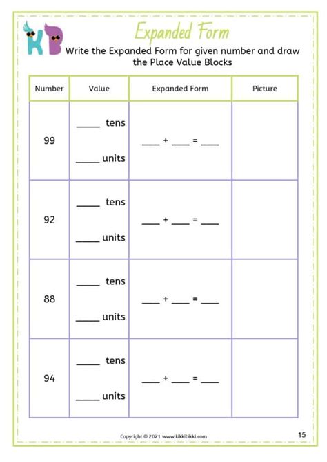 Free Expanded Form Worksheets
