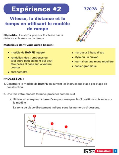 French Education Stem Explorations Roller Coaster Experiment 2 Ramp