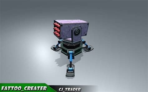 Lowpoly Turret Rocket Launcher 3d Model Vr Ar Ready