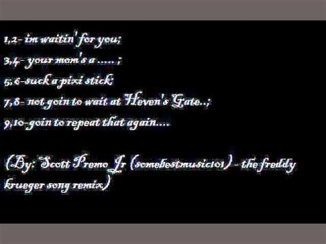 Freddy Krueger Remix Lyrics In Desciption By Somebestmusic Youtube