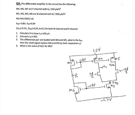 P Channel Differential Amplifier Calculator