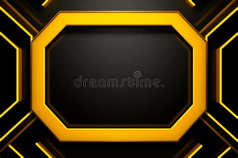 A Black And Gold Hexagon With A Black Background Stock Illustration Illustration Of Space
