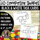 Black And White Composite Shapes Pattern Block Task Cards TPT