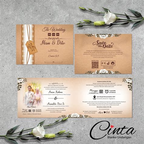 Jual Blanko Undangan Kosongan Cinta 03 Kartu Undangan Pernikahan