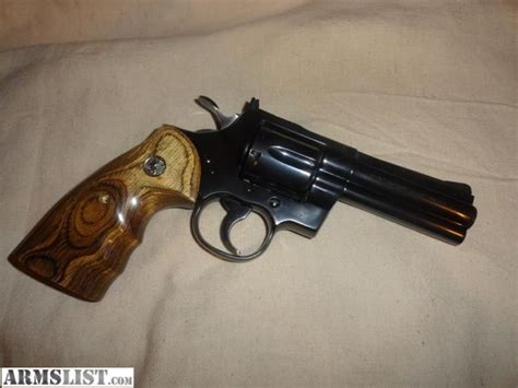 ARMSLIST For Sale Trade Colt Python Custom Grips Blue