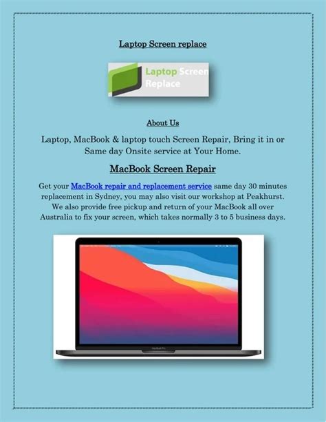 Ppt Macbook Pro Screen Replacement Powerpoint Presentation Free Download Id 12821588