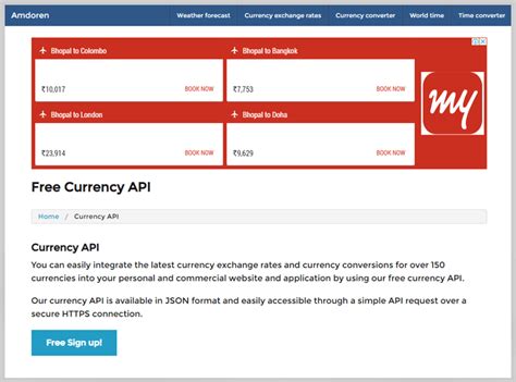 Amdoren Currency Conversion API Reviews Pricing Features FormGet
