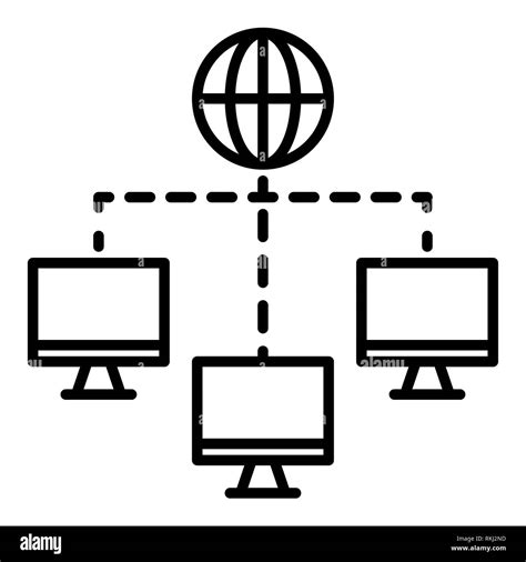 Network Connect Icon Networking Icon Trendy Design Style Networking