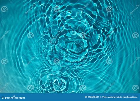Rippling Water Surface With Circular Waves Stock Image Image Of Decorative Turquoise 318638401