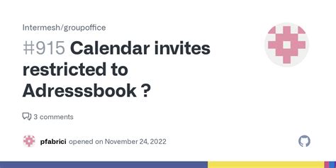 Calendar Invites Restricted To Adresssbook · Issue 915 · Intermeshgroupoffice · Github