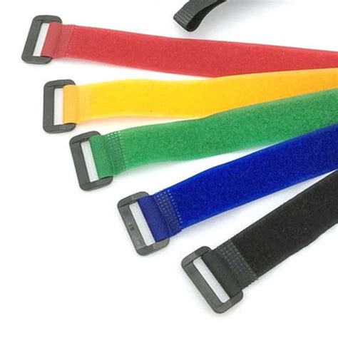 Hot 10pcs Self Adhesive Reusable Cable Tie Nylon Fastener Hook And Loop