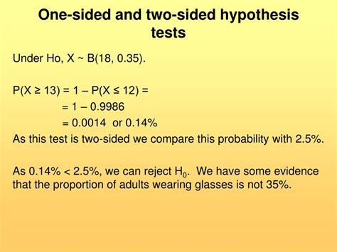 PPT Poohsticks And Hypothesis Tests Involving The Binomial Distribution PowerPoint