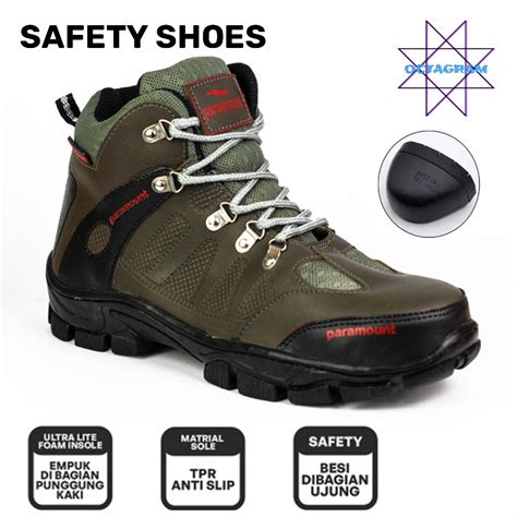 Jual Sepatu Safety Boots Ujung Besi Original Sepatu Kerja Pabrik Proyek Shopee Indonesia