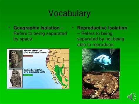Reproductive Isolation Examples