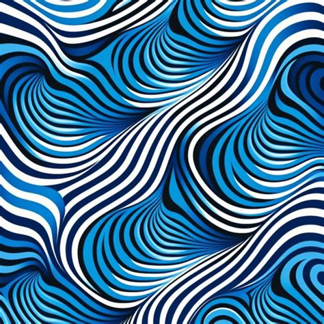 Premium Photo Wave Pattern Blue And White
