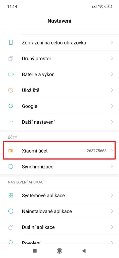MIUI tipy a triky jak telefon Xiaomi obnovit do továrního nastavení