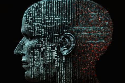 Human Brain In A Stream Of Digital Codes Artificial Intelligence