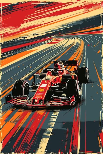 Formula One Racing Premium Ai Generated Vector