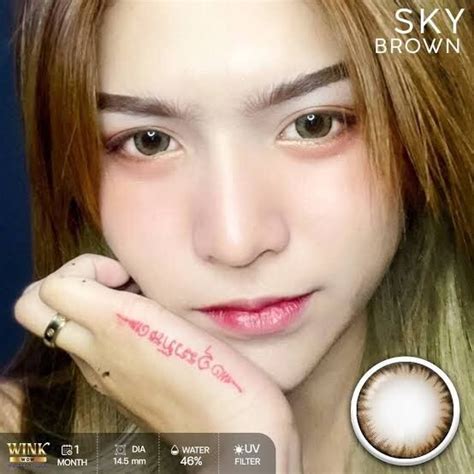 คอนแทคลาย Sky ฝาดำ Wink ลายดัง สีเทา สีน้ำตาล Ppandjj มีทุกอย่าง Thaipick