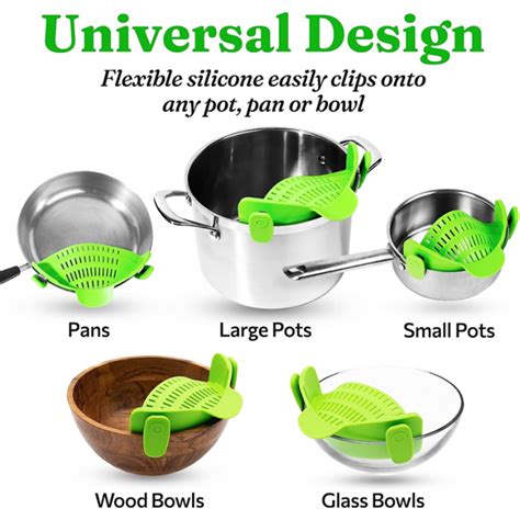 Silicone Clip On Pot Strainer Idea Household