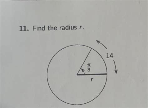 Solved 11 Find The Radius R Chegg