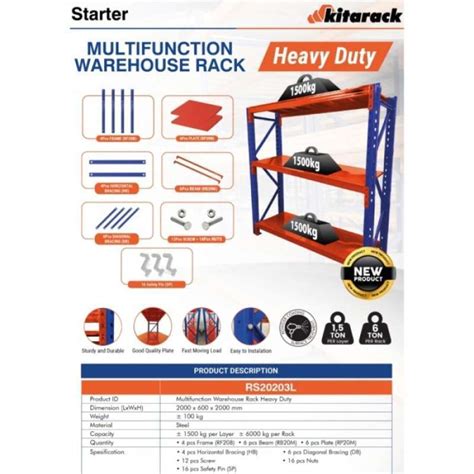 Promo Baru Rak Gudang Kitarack Heavy Duty Rs Layer Kg Layer Kg Rack Diskon Di