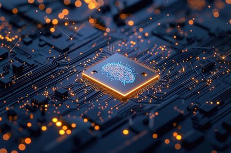 Advanced High Tech Concept Neural Networking With 3d Brain Visualization Premium Ai Generated