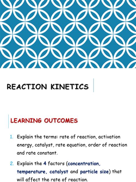 2 Reaction Kinetics Pdf Reaction Rate Chemical Kinetics