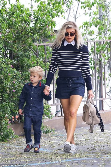 Fergie Takes Her Three Year Old Son Axl To Church In La Daily Mail Online