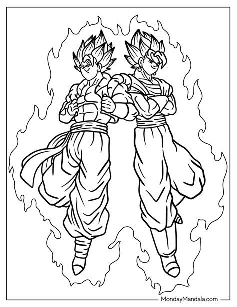 20 Gogeta Coloring Pages Free Pdf Printables Coloring Pages Sketch