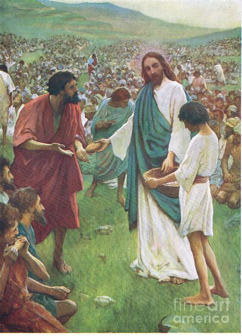 The Feeding Of The Five Thousand From The Bible Picture Book C 1950