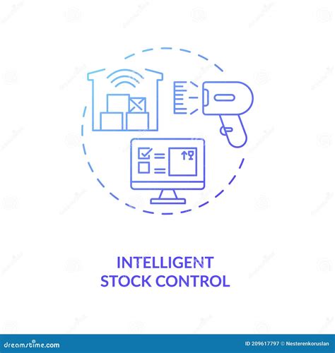Intelligent Stock Control Concept Icon Stock Vector Illustration Of