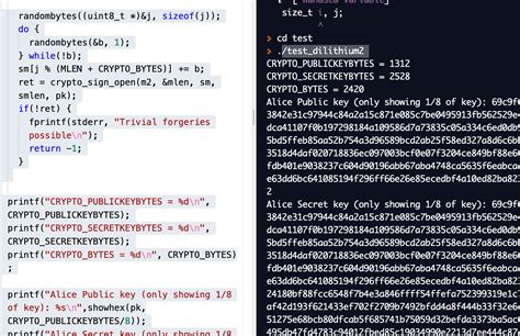 Crystals Dilithium Lattice Digital Signature Speed Test