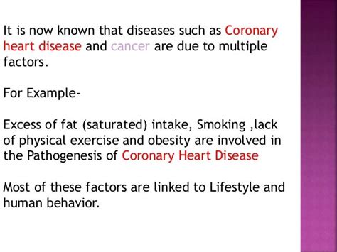 Multifactorial Causation Of Disease