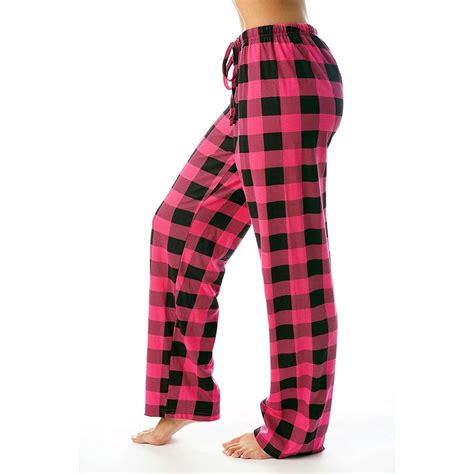 Yngkmea Flannel Pajamas Women Wide Leg Casual Comfy Plaid Pj Pants Cute