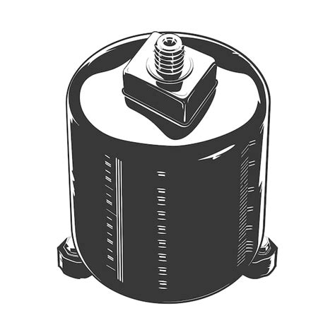 Premium Vector Silhouette Capasitor Single Electronic Component Black