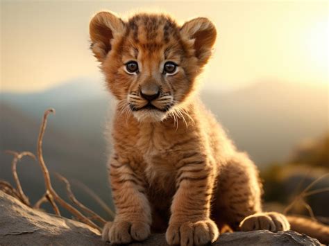 Premium Ai Image Closeup Of A Cute Puma Cub