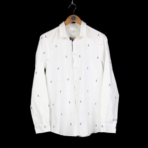 Rare Men S Iceberg White Monorgam Pattern Shirt Size … Gem