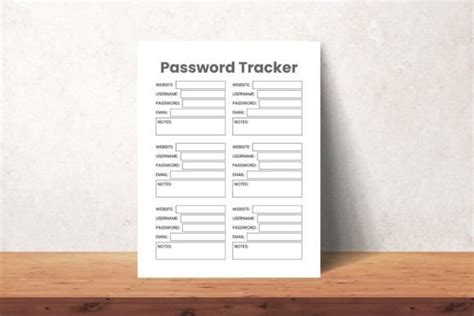 Passwrod Tracker Password Planner Graphic By Hilltract · Creative Fabrica