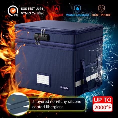 Docsafe File Box With Lock Multi Layer Fireproof Document Box
