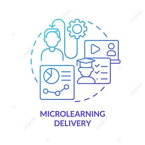 Microlearning Delivery Blue Gradient Concept Icon Micro Learning Complex Easy Vector Micro