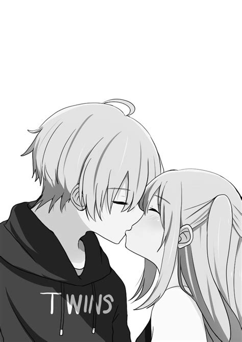 Two Anime People Hugging