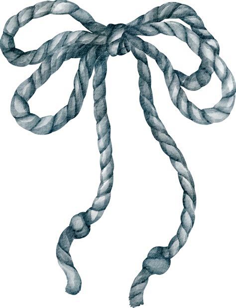 Watercolor Bow Tie Rope 16533244 Png