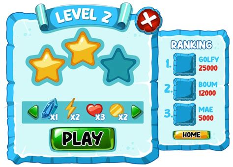 Premium Vector Game Element Template Design Set