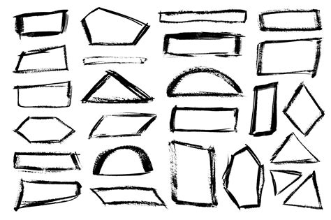 Premium Vector Brush Stroke Empty Boxes For Highlight Grunge Black Brush Stroke Square And