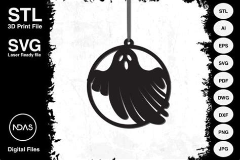 Halloween Ghost Decoration Ornament · Creative Fabrica